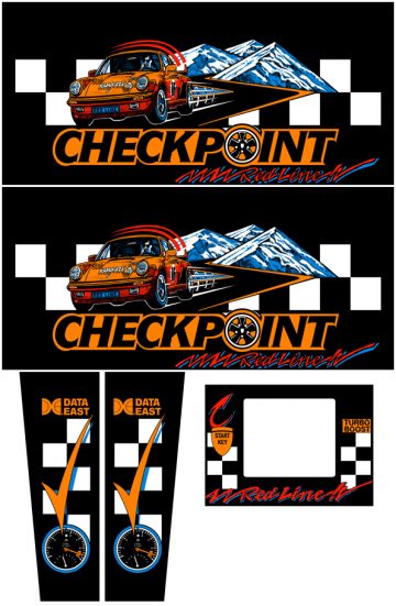 CHECKPOINT DATA EAST CABINET DECAL SET – Pinball PT